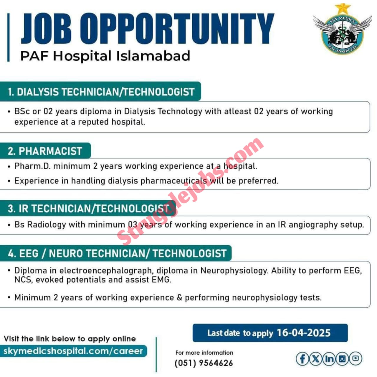 PAF Hospital Islamabad Jobs 2025 Online Apply—Latest Medical Staff ...